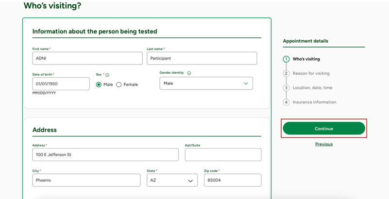 I am enrolled in the ADNI Blood Biomarker study, how do I schedule a ...